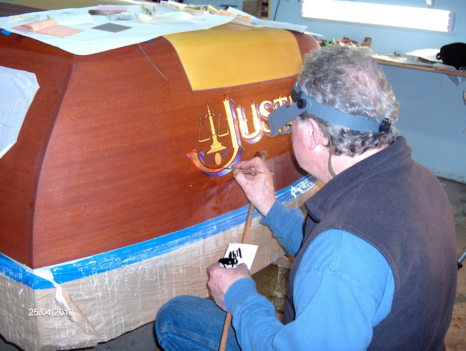 McCall Boat Works: JUSTICE GOLD LEAF LETTERING & Noel Weber