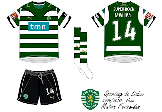 camisetasfutbolearth: Sporting de Lisboa 2009-2010 (Home)