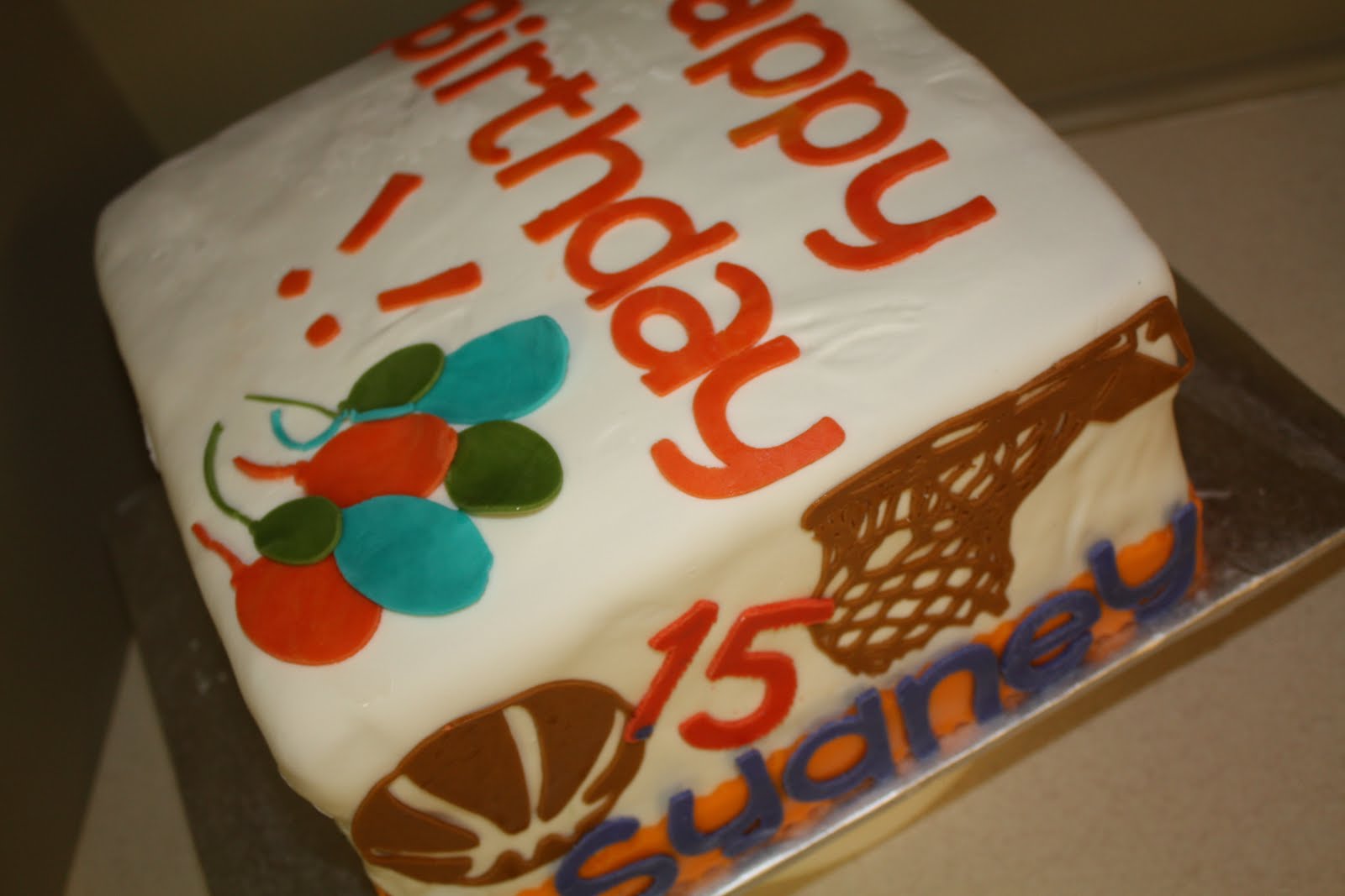 Two Sweet Bakery: Fondant multiple birthdays cake