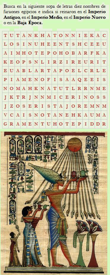 CIENCIAS SOCIALES: 1º CC.SS. TEMA 8 Faraones