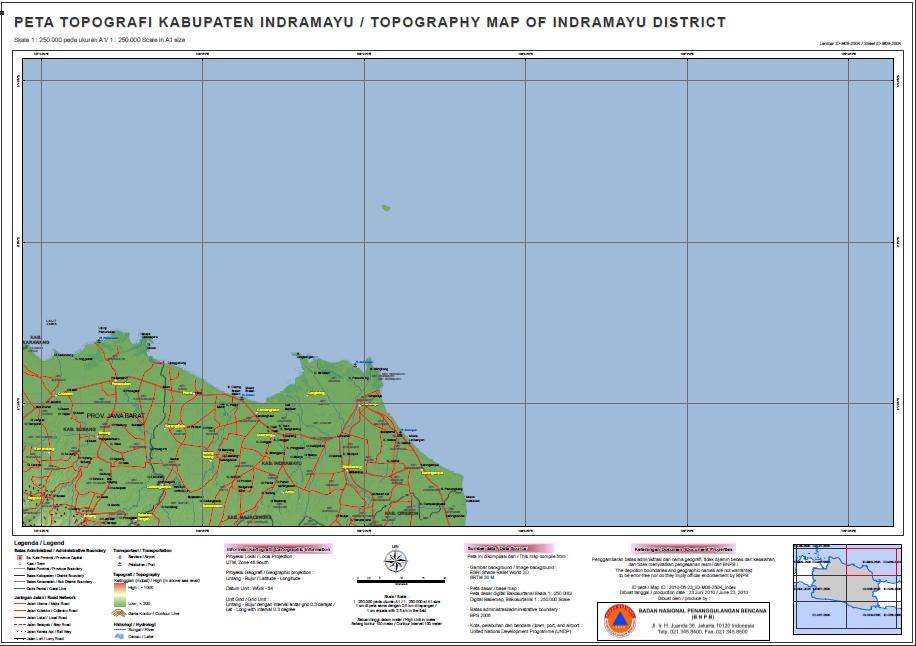 BDS Centre: Topography Map of Indramayu District