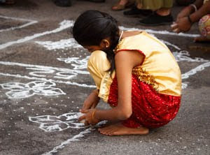 Enderle Travelblog: Mylapore Festival - Kolam Contest