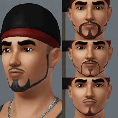 My Sims 3 Blog: Return of the jaw beards for TS3 by necrodog