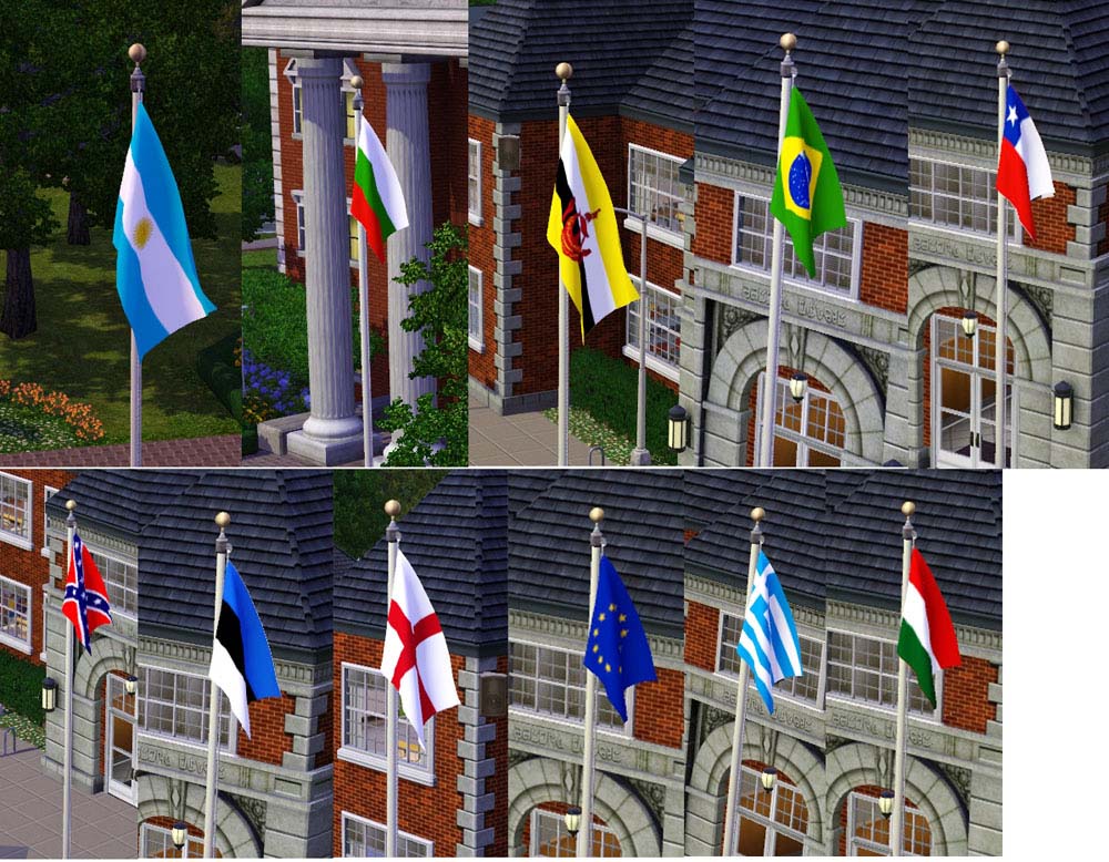My Sims 3 Blog: More flags for your Sims by Lisen801