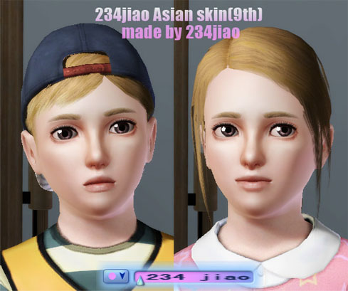 My Sims 3 Blog: 234jiao TS3 Asian skin non-default(9th)made by 234jiao ...