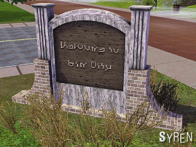 My Sims 3 Blog: Simlish Town Signage by Syren
