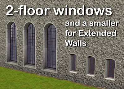 My Sims 3 Blog: 2 new windows for *Extended* walls by Lisen801