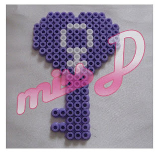 Miss D Creations: Key Female - Hama Beads Necklaces