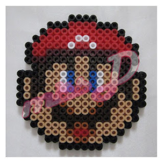 Miss D Creations: Mario Bross Head - Hama Beads Necklaces