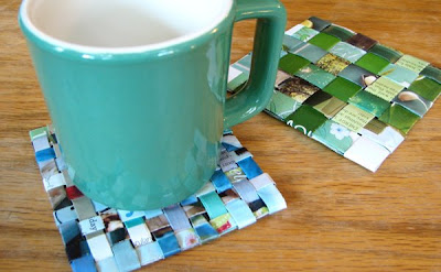 Recycled magazine coasters | How About Orange