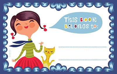 Printable illustrated bookplate | How About Orange