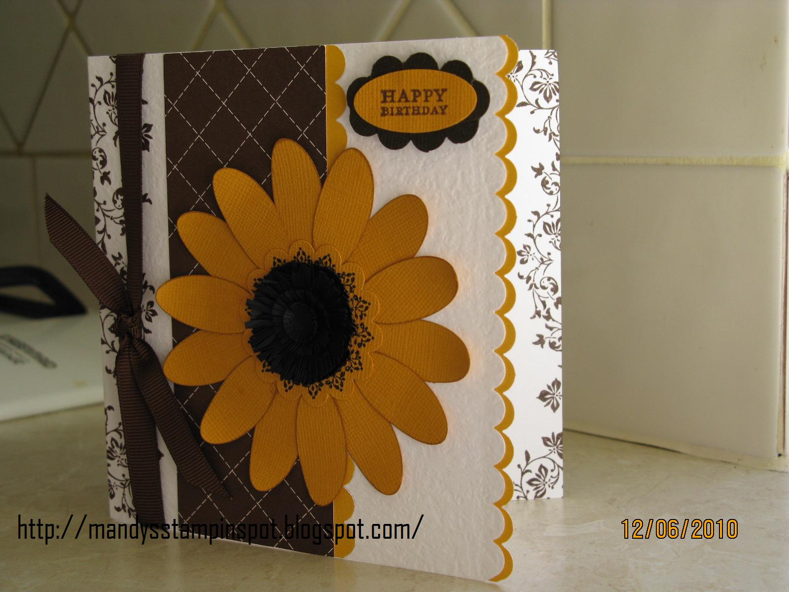 Mandy's Stampin Spot: Punch art Sunflower