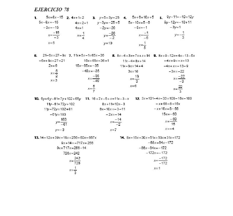 Ejemplos de Ecuaciones | Ecuaciones e Inecuaciones de Primer Grado