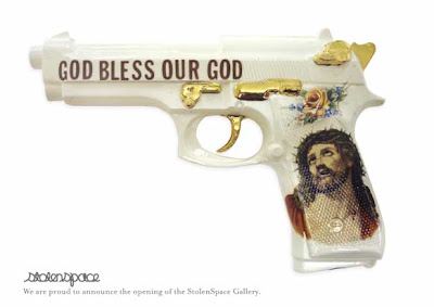 exhaling: God bless ceramic jesus guns.