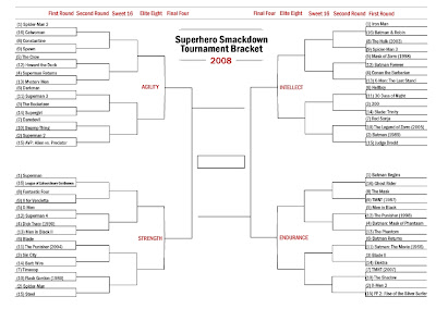 Troy's Bucket: Superhero Smackdown Tournament: Strength Round 1