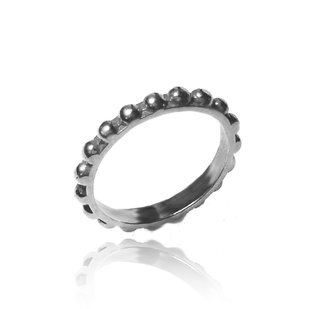 OSNAT HAR NOY Jewelry Design: Sterling Silver Half Balls Ring