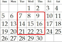 Welcome to Universe of Maths!: Maths Calendar Trick - Sum of 9 numbers