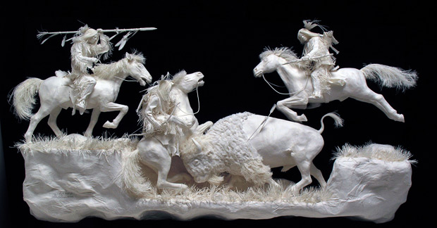 Amazing Native American Paper Sculptures Art ~ AMAZING-ARTS