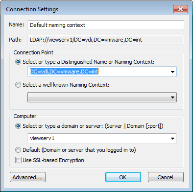 How to Connect to VMware View's LDAP Instance with AdsiEdit ~ Chris ...