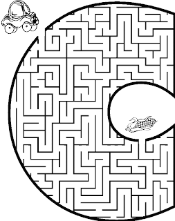 Happy Kids: Letter shaped mazes