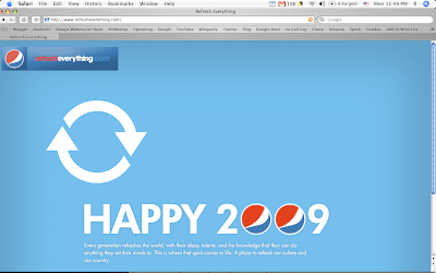 The New Advertising: Pepsi "Refresh Everything" Website and Video for New Years.