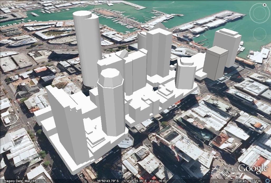 Auckland City 3D model: Auckland City in 3D