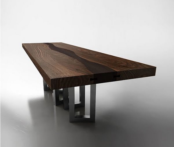 Walnut Wood Table by IL Pezzo Mancante - Luxury Wood Table Design | Aya ...