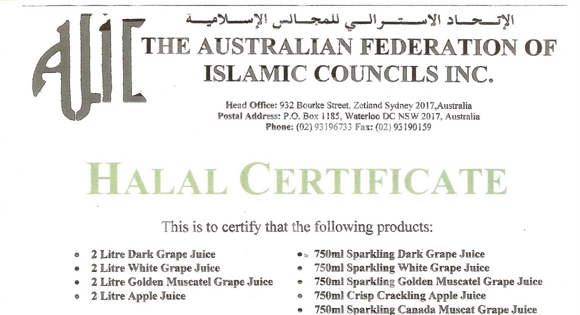 Non Alcoholic Beer Halal Certificate at Patricia Sanchez blog