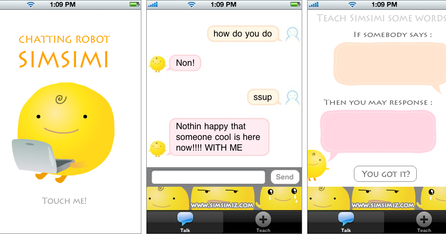 SimSimi Team: Now meet SimSimi on the iPhone!