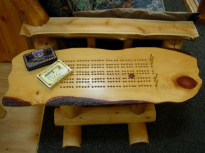 Timber Ridge Log Design: Custom Cribbage Board