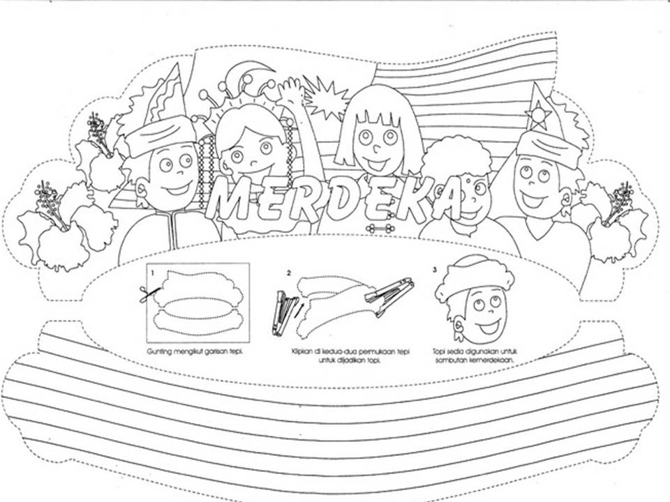 Merdeka Pictures Colouring Pages Sketch Coloring Page