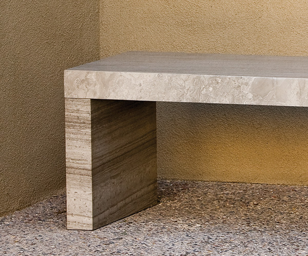 Simple stone bench
