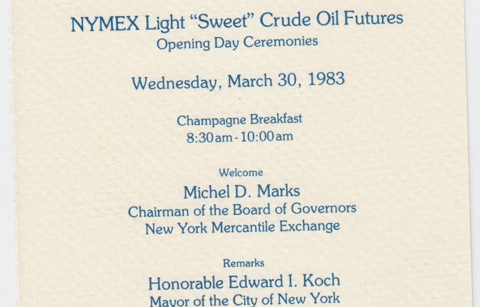 Trading Pit Blog: NYMEX light sweet crude opening trading day