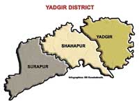 Yadgir: Yadgir district map