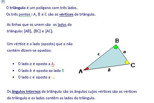 SEMPRE A MATHEMATICAR...COM MÚSICA: Elementos de um triângulo