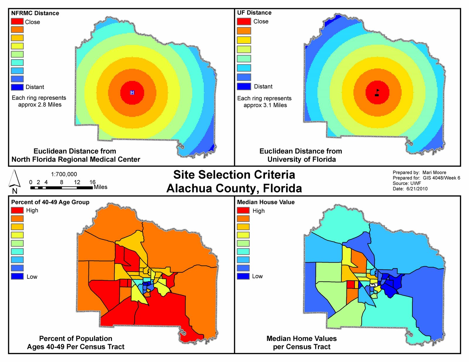 Maris Intro to GIS/Applications in GIS: Week 6 Site Selection