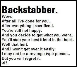 Returning to Plato's Cave: Is my Back hurting your knife?