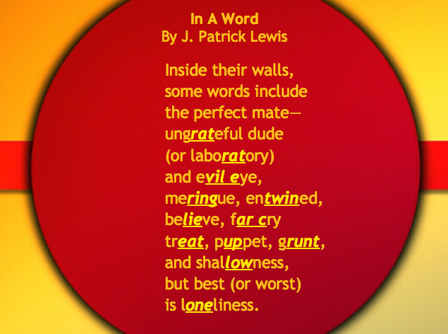 Poetry for Children: Poetry Tag: J. Patrick Lewis is IT