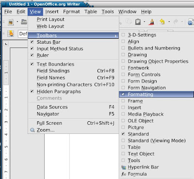 GnuByExample: LibreOffice / OpenOffice - Where did my 'Formatting ...