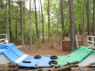 Cleaning Out the Basement: Half Pipe Skateboard Ramp