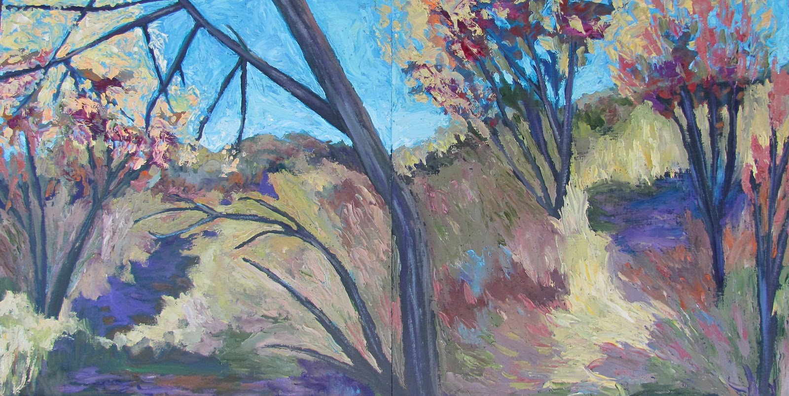 Artist Susan Spohn: Diptych--Fall 2010, Salida Landscape