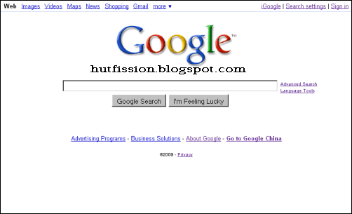Evolution of Google Homepage [1997 - 2009]