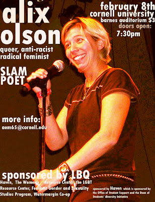 Haven: The LGBTQ Student Union: Some Past Events: Alix Olson, Alison ...