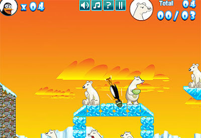 Zona de Juegos Online: Juego online CRAZY PENGUIN CATAPULT