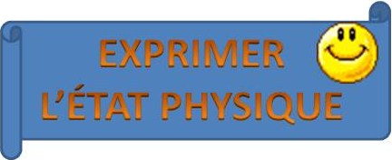 Le blog de français de Montse.: EXPRIMER DES ÉTATS PHYSIQUES.