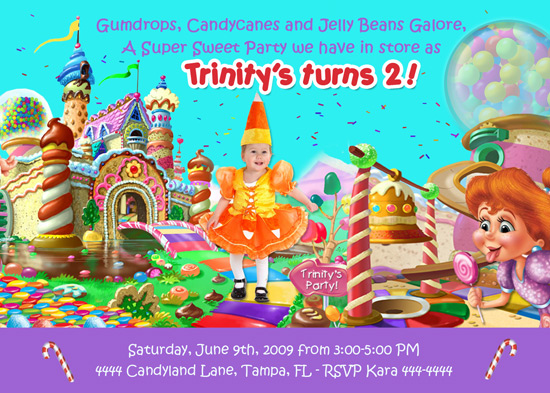 Shutterbug Sentiments: Candyland Birthday Party Invitations