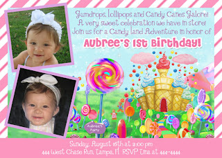 Shutterbug Sentiments: Candyland Birthday Party Invitations