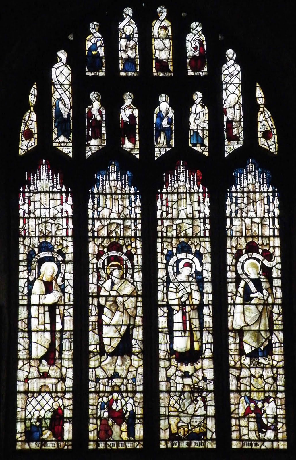 Cumbrian churches: Stained glass windows at Cartmel Priory