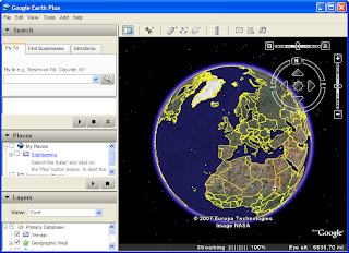 An image of Google Earth beta version