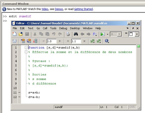 iwamta: Environnement MATLAB
